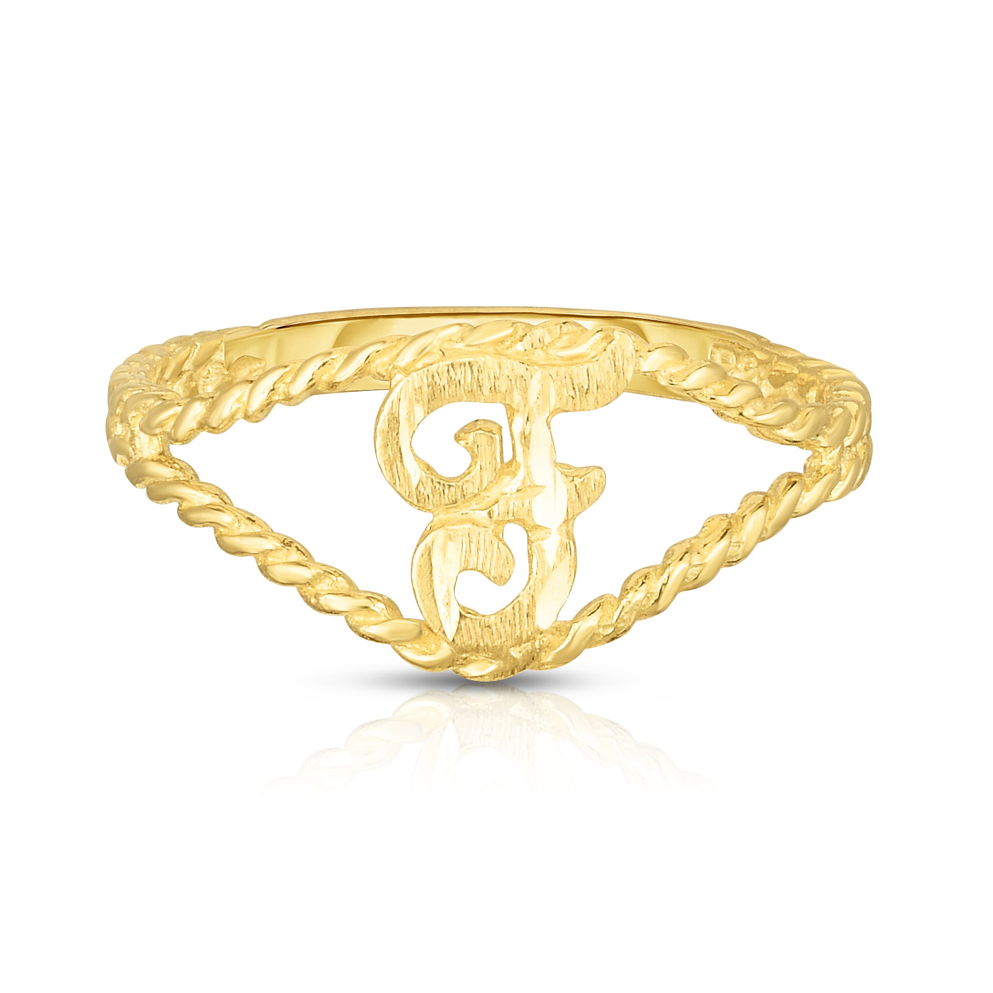 ANALISE - The Split Shank Initial Ring – Ardua NYC